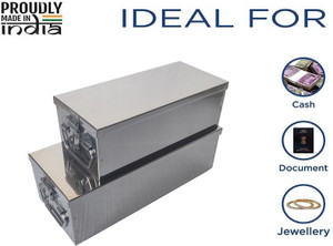 GINOSET Stainless Steel Locker Boxes Jewellery Boxes Cash Peti Set ...