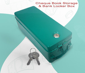 JAYCO Aluminium Bank Cheque Storage Cash Box with Lock - 12" Long ...