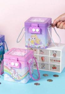 YEF Pack of 1 Unicorn Mermaid Theme Money Bank Cash Box Price in India ...