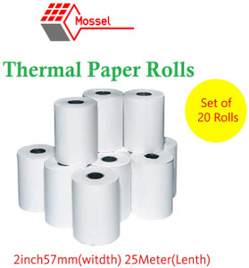 Mossel 2 Inch Thermal Paper Rolls for Billing POS Machine- Set of 20 ...