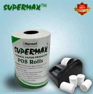 Supermax Billing machine Paper roll 78mmx25 meter 50 gsm Thermal Paper ...