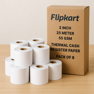 Vergo pos POS ROLL 3 inch 25 Meter 55 GSM Thermal Cash Register Paper ...