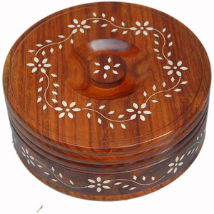 TFS Wooden Casserole Chapati Box |Roti Storage Server Container for ...