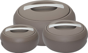 JAYPEE Gourmet Inner Stainless Steel Casserole Serving Set of 3 with ...