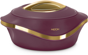 MILTON Pearl 1000 Inner Stainless Steel Casserole, 860 ml, Maroon Serve ...