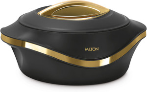 MILTON Pearl 1000 Inner Stainless Steel Casserole, 860 ml, Black Serve ...