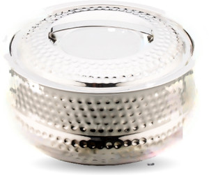 Rudra SS Brezza Hammered Double Walled Stainless Steel Casserole Serve ...