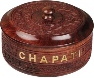 ARK WOOD ART Wooden Chapati Box Sheesham Hand Carved Wood Casserole Box ...