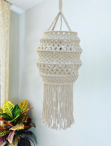 Macrame World Modern Handmade 6 pcs Rings Beautiful Boho Roof Jhumar ...