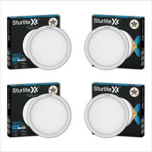 Sturlite S-FIT 8W Round LED Surface Light - (Pack of 4) Ceiling Light ...