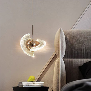 Blissbells Led Gold Twistable Crystal Hanging Pendant Ceiling Lamp ...