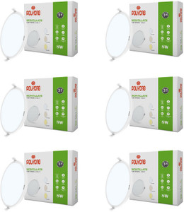 Polycab 8W Scintillate 3-in-1 Color Changing LED Panel Light, Round ...