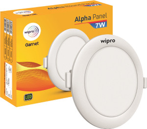 Wipro Garnet 7w Alpha Panel Round (Pack of 1 ) Recessed Ceiling Light ...