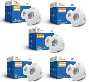 MURPHY 2W LED Spot Light (Warm White, Golden Yellow) - Pack of 5 Spot ...