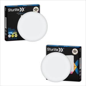 Sturlite Lexxo 15W (3in1) Round LED Surface Light - (Pack of 2) Ceiling ...