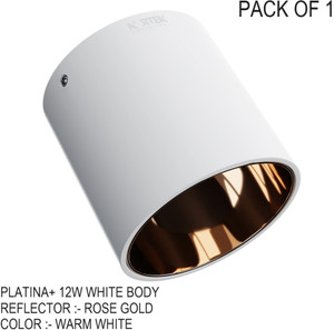 Nortek Platina+ 12W Cylindrical White Body RoseGold Reflector Warm ...