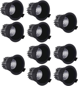 D'Mak D'Mak 12W Black Body LED Deep COB Light Ceiling Light Ceiling ...