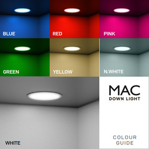 Fybros MAC 7-Watt Round LED Panel Conceal Down Light-Red Ceiling Light ...