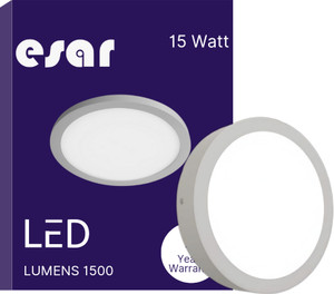 Esar 15w LED Round Panel Surface - Metal body - Natural White - E106 ...