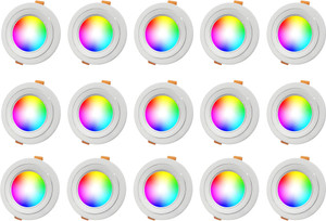 MVL 9W 7-in-1 Round LED Conceal Panel Down Light Colour Changing Light ...