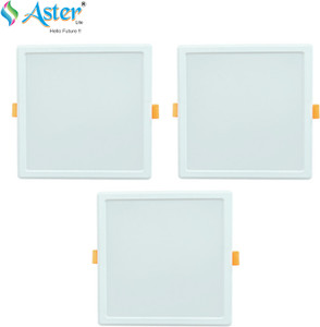 ASTER LITE 15-Watt Slim Square LED Panel/Ceiling Light (Cool White ...