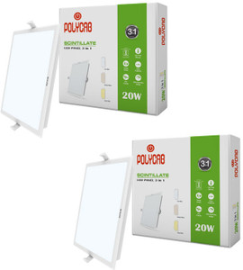Polycab 20W Scintillate 3-in-1 Color Changing LED Panel Light Ceiling ...