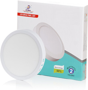 D'Mak 12W LED Panel Lights No False Required; Surface Panel Round Shape ...