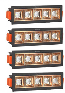 Hybrix LED Ceiling Square Laser Linear Spot Light (5x2-10Watt) Rose ...