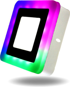 D'Mak 6 Watt Square Surface Dual Multi Color PGB (Pink,Green,Blue) LED ...