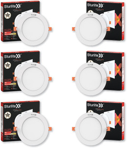 Sturlite Eco LYF 8W (3 in1) Round LED Downlight - (Pack of 6) Ceiling ...