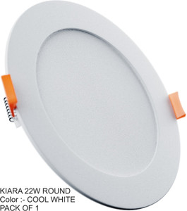 Nortek Kiara 22W Round Cool White Led Panel Ceiling Light Pack of 1 ...