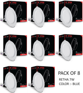 Nortek Retha 7W Downlights for Ceiling and Junction Box, IP20 Blue Pack ...
