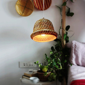 Gibbon Bamboo Starnet bell shape Hanging Lamp Shade (12inch, Natural ...