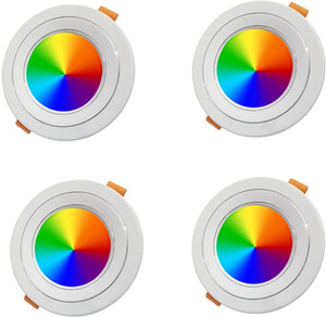 Nightstar 9 Watt 7 Colour in 1 Multicolor Pack of 4 Led Conceal Light ...