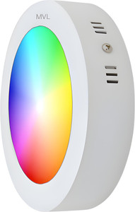 M.v.l lights 9W 7 in 1 Multicolour Led Surface panel Down Light Pack of ...