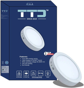 TTD TTD 8 Watt Surface LED Light Cool White Orient Model-Pack of 6 ...