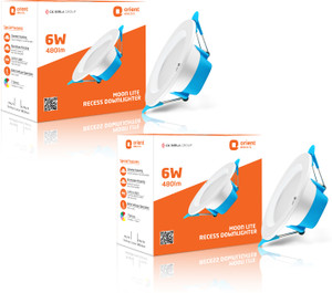 Orient Electric Moonlite 6W Recess Downlighter - Warm White, Pack of 2 ...