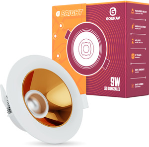 GOURAV G Bright 9W Rose Gold Downlight, Extra Bright Warm White ...
