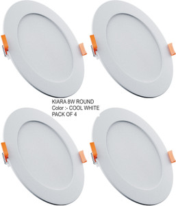 Nortek Kiara 8W Round Cool White Led Panel Ceiling Light Pack of 4 ...