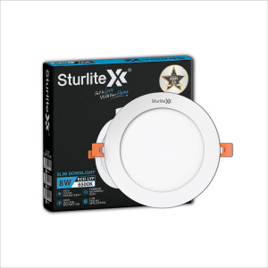 Sturlite Eco LYF 8W Round LED Downlight - (Pack of 1) Ceiling Light ...