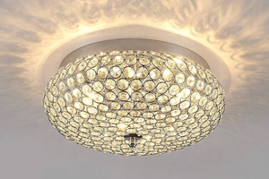 Kabhaveneshu Craft Modern Ceiling Light Crystal Jhoomer 3-Light LED ...