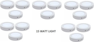 Nightstar 15 Watt Round LED Ceiling Surface Panel Down Light Pack of 15 ...