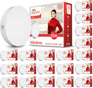 MURPHY Aluminium 12-Watt Borderless Round Led Surface Mount Panel Light ...