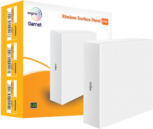 Wipro Garnet 24W Rimless Square LED Surface Panel|Cool White (Pack of 1 ...