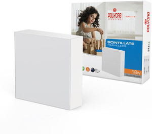 Polycab 18W Scintillate Square Frameless Cool Day Ceiling Light Ceiling ...