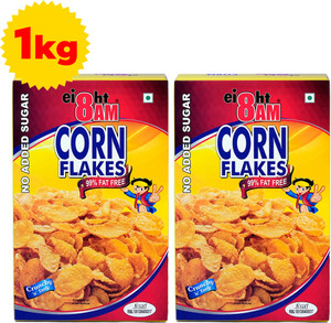 8AM Corn Flakes No Added Sugar, Healthy, Crunchy & Nutritious Breakfast ...