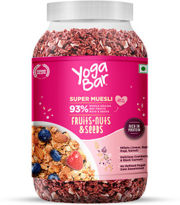 Yogabar Muesli 1kg Jar |Fruits Nuts&Seeds|Breakfast Cereal with High ...