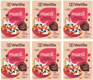 WellBe Multigrain Muesli with Berries and Nuts Healthy Snack ,500g x ...