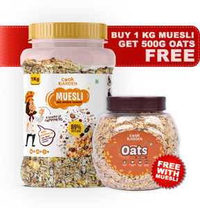 Cook Garden No Added Sugar Muesli 1kg, Wholegrain, Almond+ Seeds | Rich ...