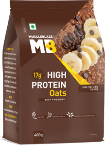 MUSCLEBLAZE High Protein Oats with Added Probiotic, Gluten Free, Dark ...